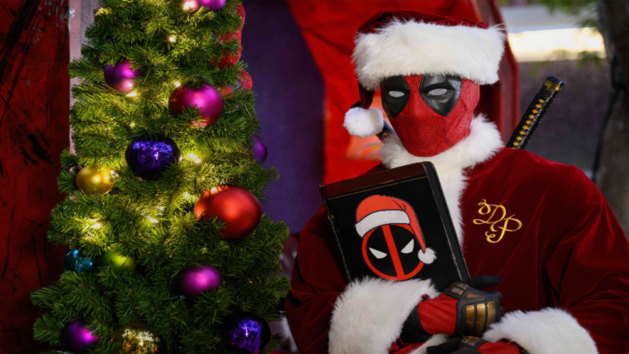 Deadpool celebrates Christmas at Disney California Adventure Park